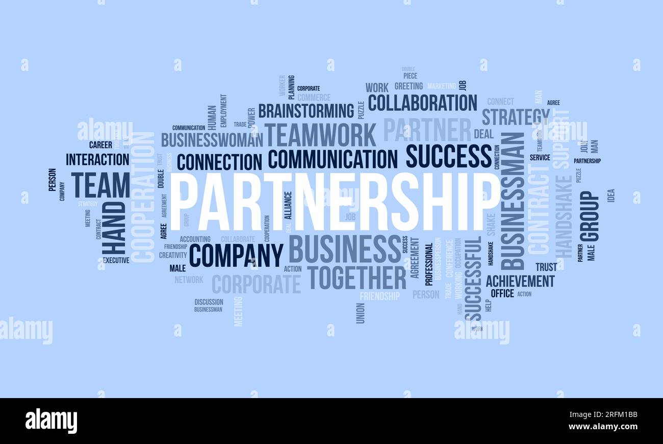Word cloud background concept for Partnership. Business teamwork ...