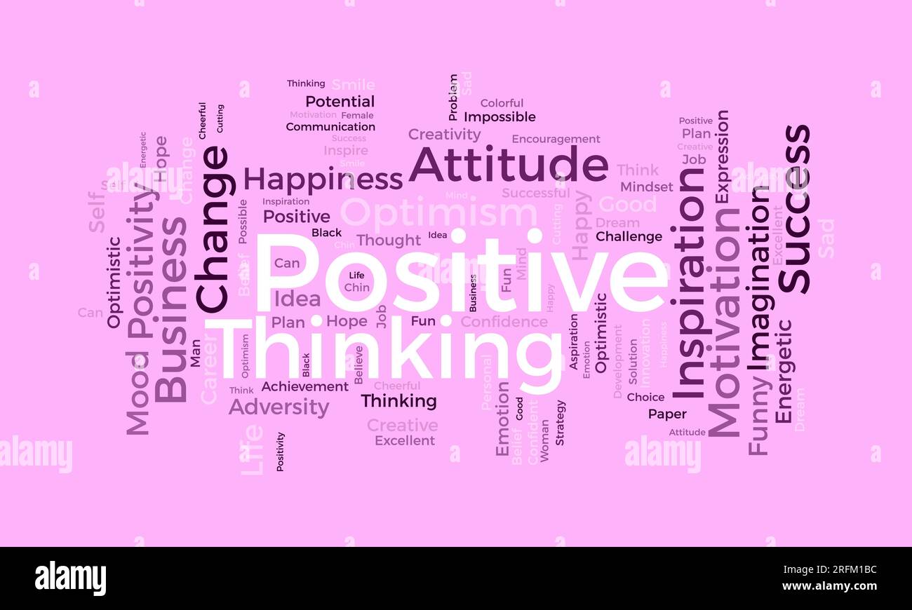 Word cloud background concept for Positive thinking. Success attitude ...