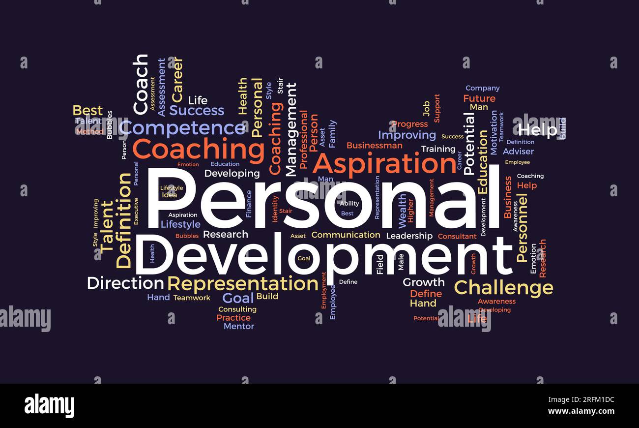 Word cloud background concept for Personal development. Career growth ...