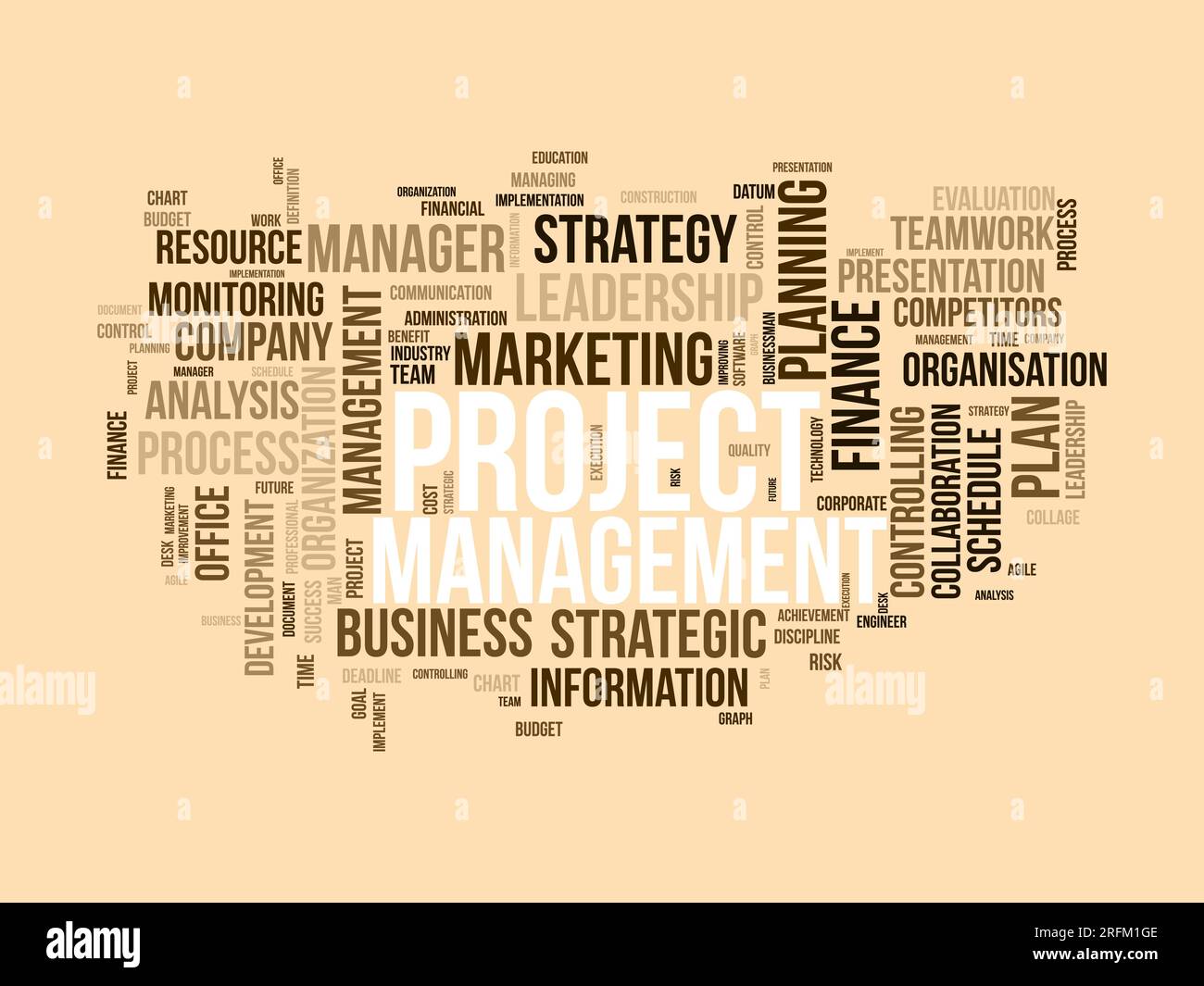 Word cloud background concept for Project management. Professional ...