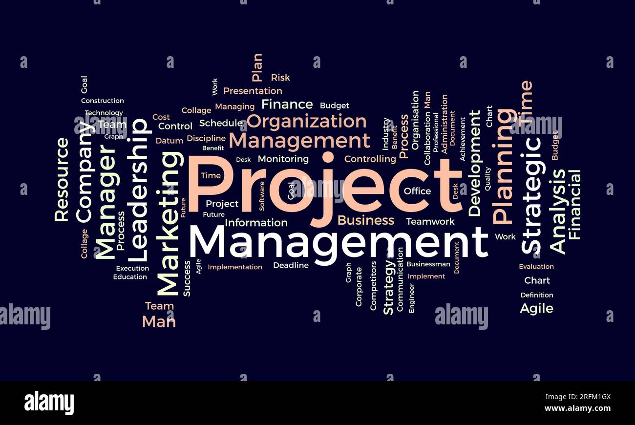 Word cloud background concept for Project management. Professional ...