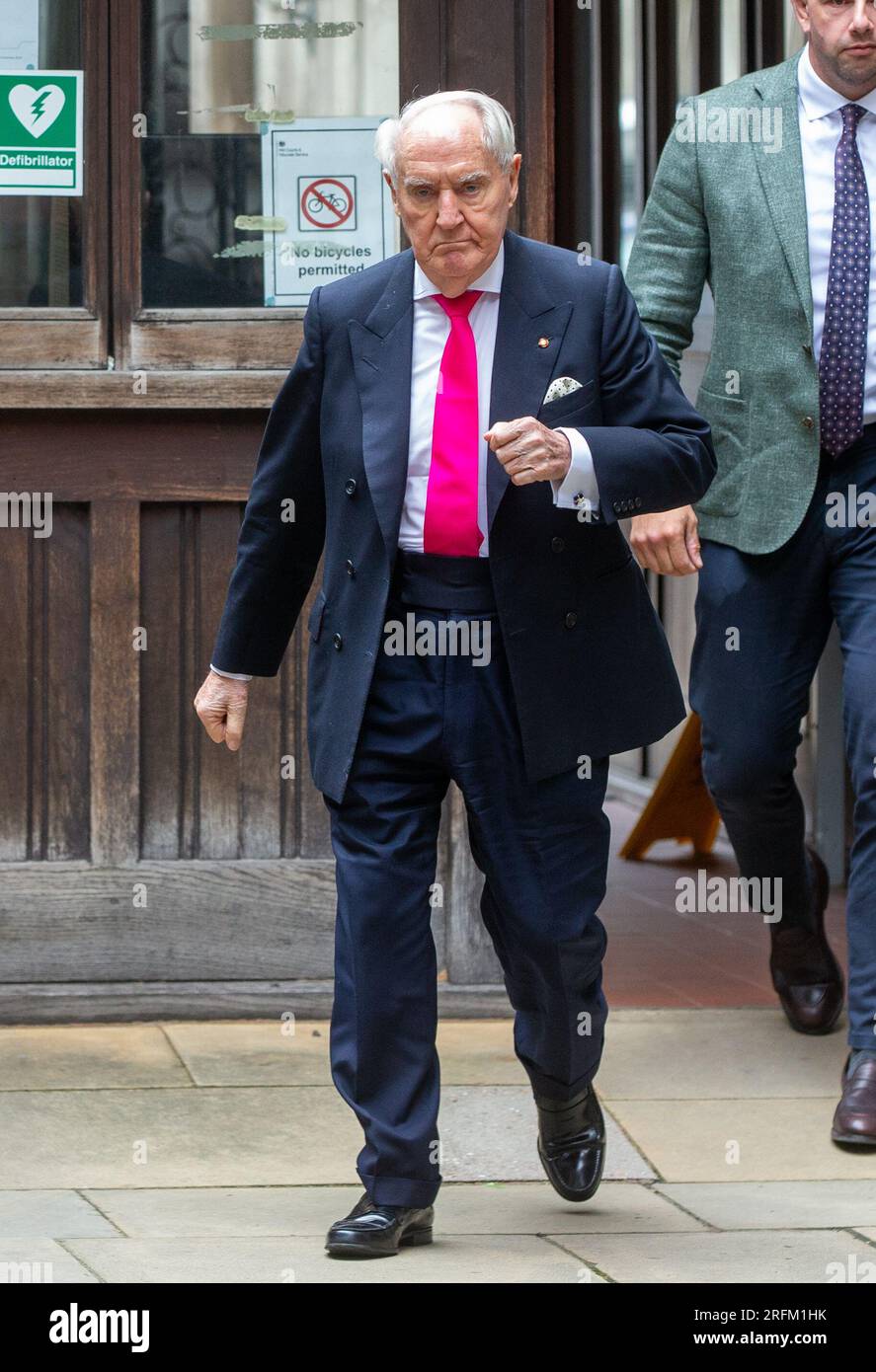 London, England, UK. 4th Aug, 2023. British billionaire Sir FREDERICK ...