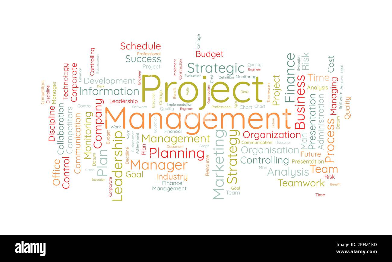 Word cloud background concept for Project management. Professional ...