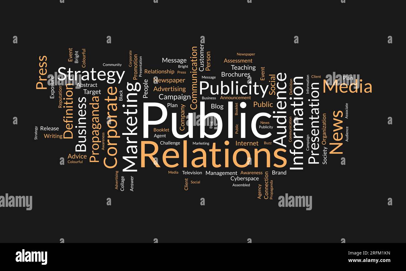 Word cloud background concept for Public Relations. Business ...