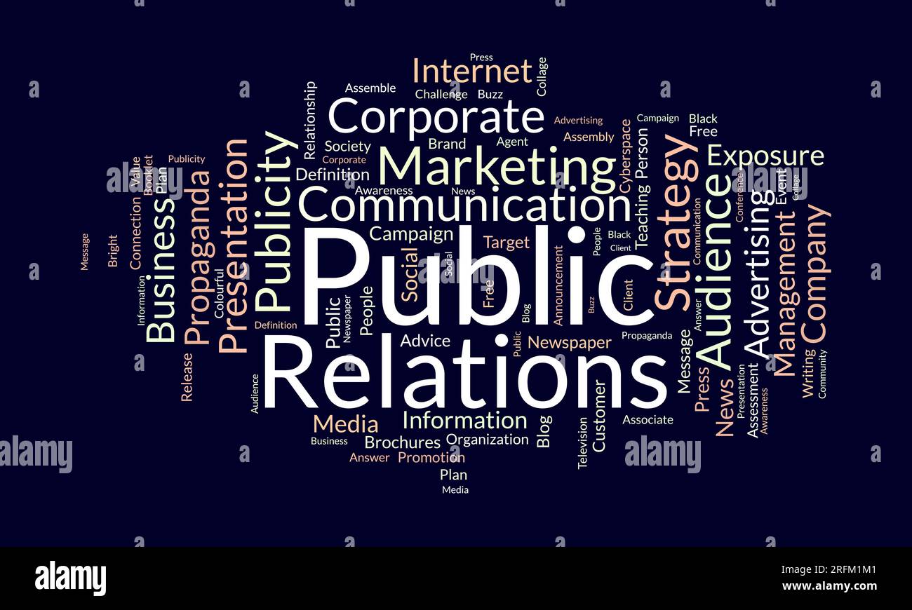 Word cloud background concept for Public Relations. Business ...
