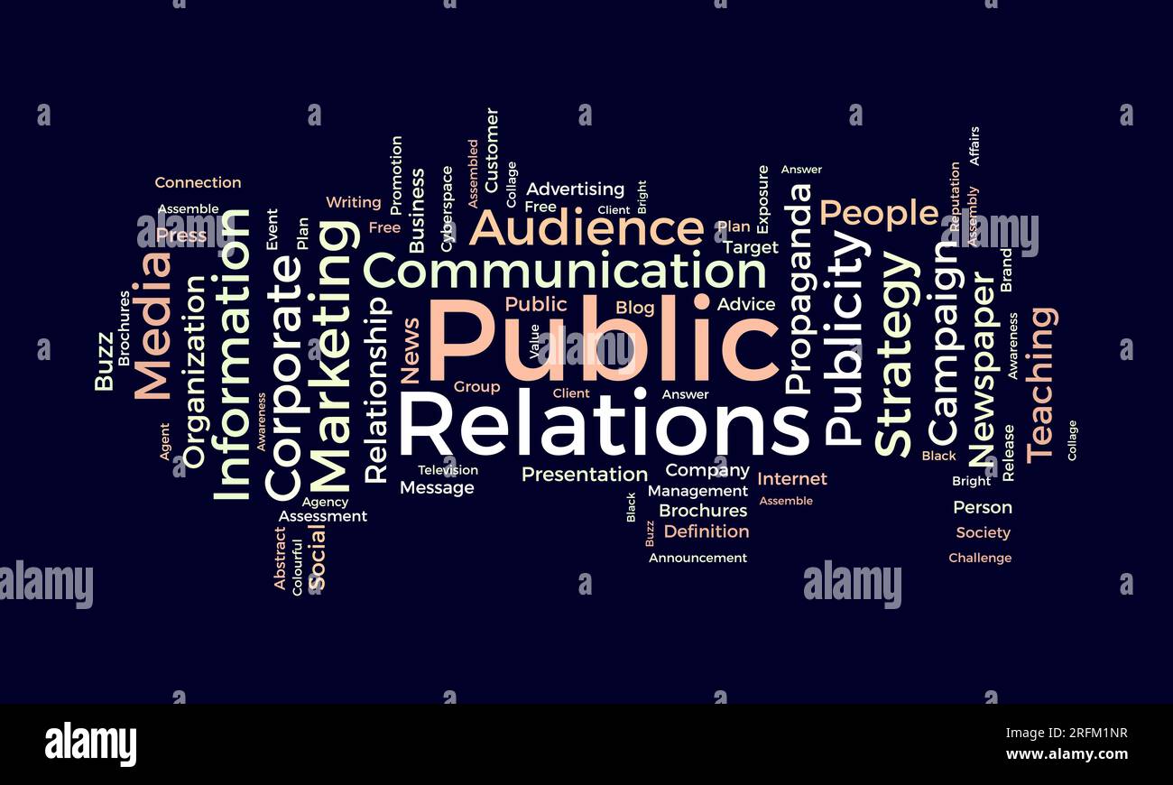 Word cloud background concept for Public Relations. Business ...