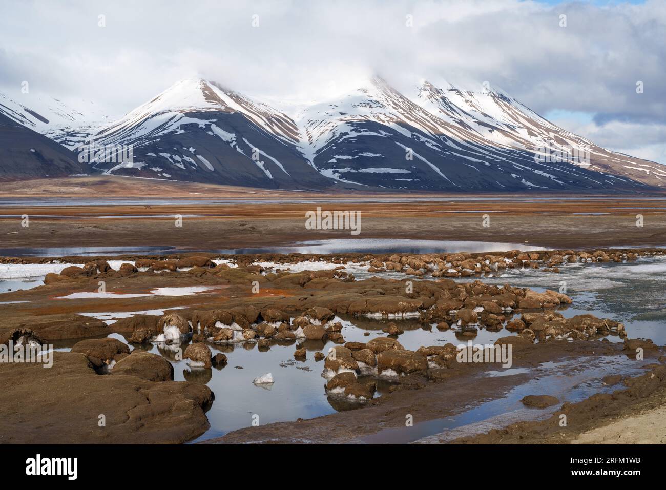 View of arctic landscape in Svalbard Stock Photo - Alamy