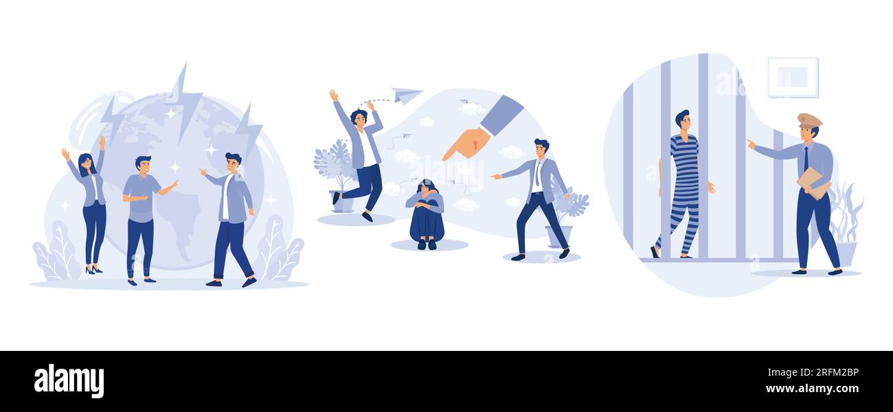 Aggressive behavior classroom Stock Vector Images - Alamy