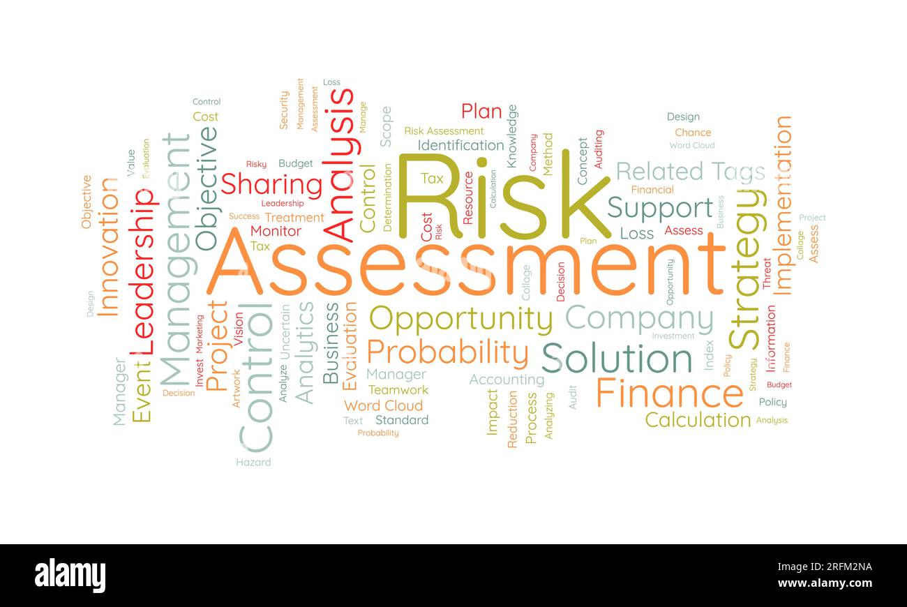 Word cloud background concept for Risk assessment. Cloud finance ...