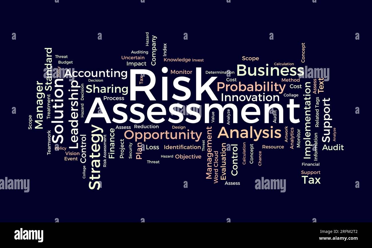 Word cloud background concept for Risk assessment. Cloud finance ...