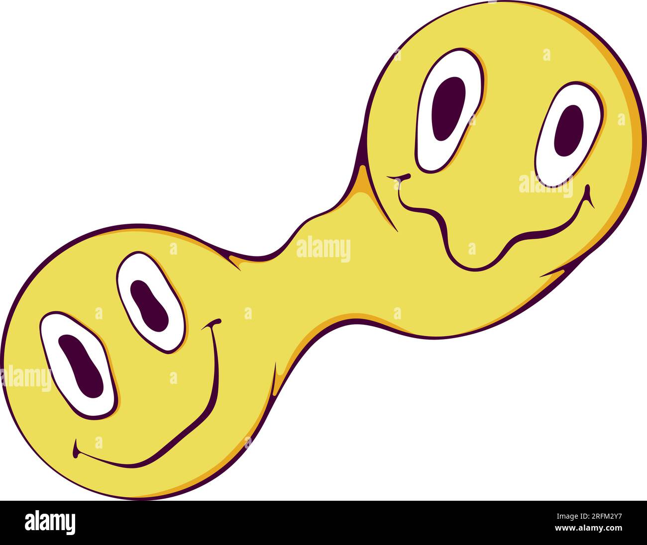 Psychedelic double smiley face Stock Vector Image & Art - Alamy