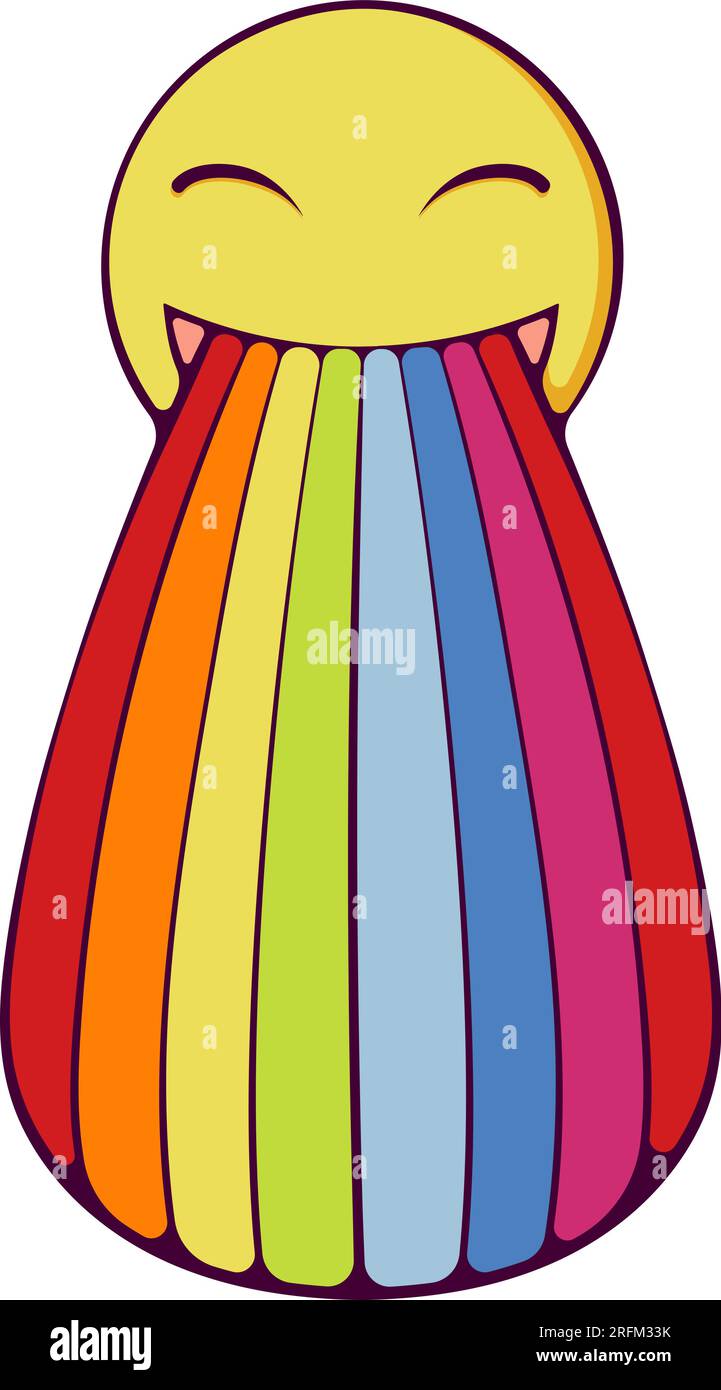 Smiley, emoticon with rainbow Stock Vector Image & Art - Alamy