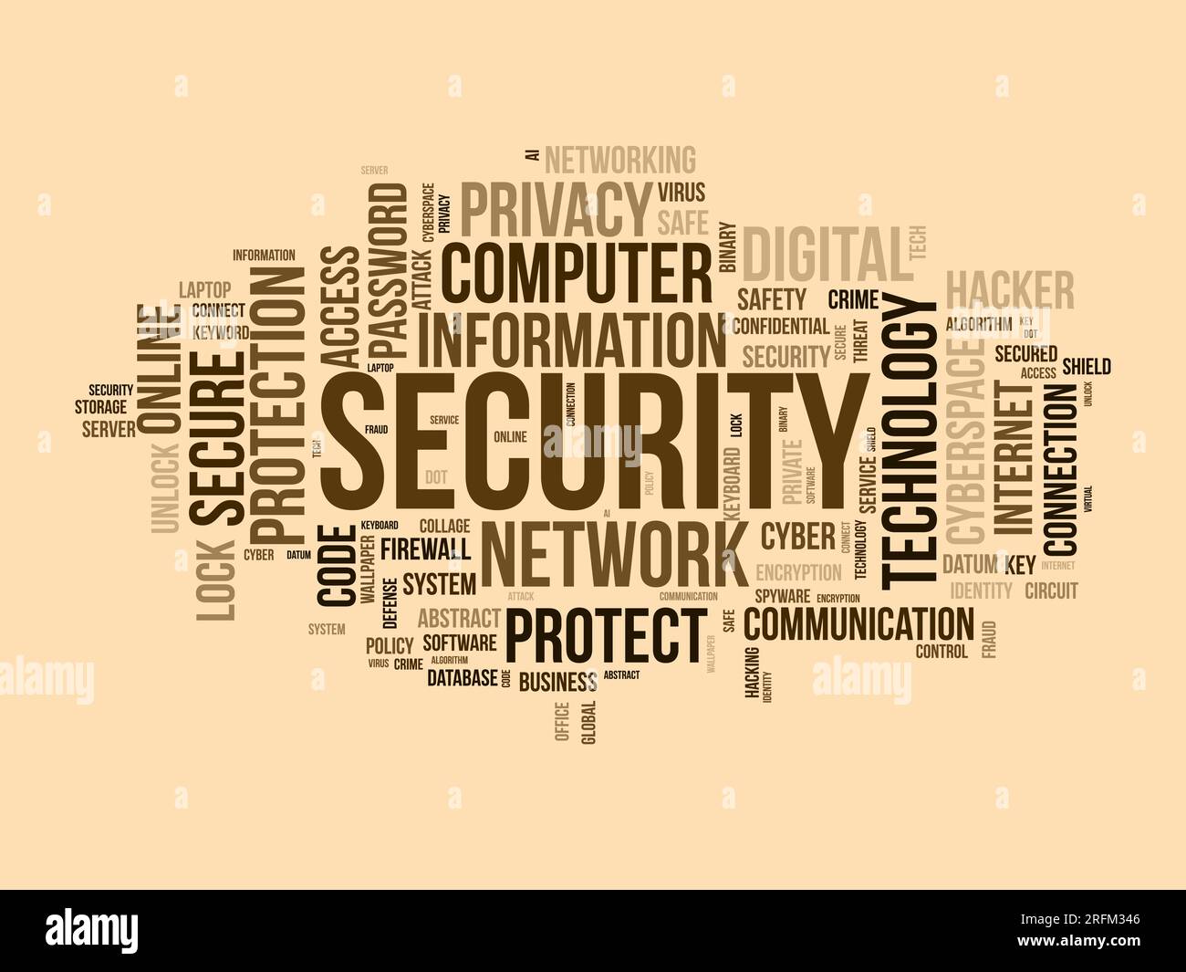 Word cloud background concept for security. Protect technology, privacy ...