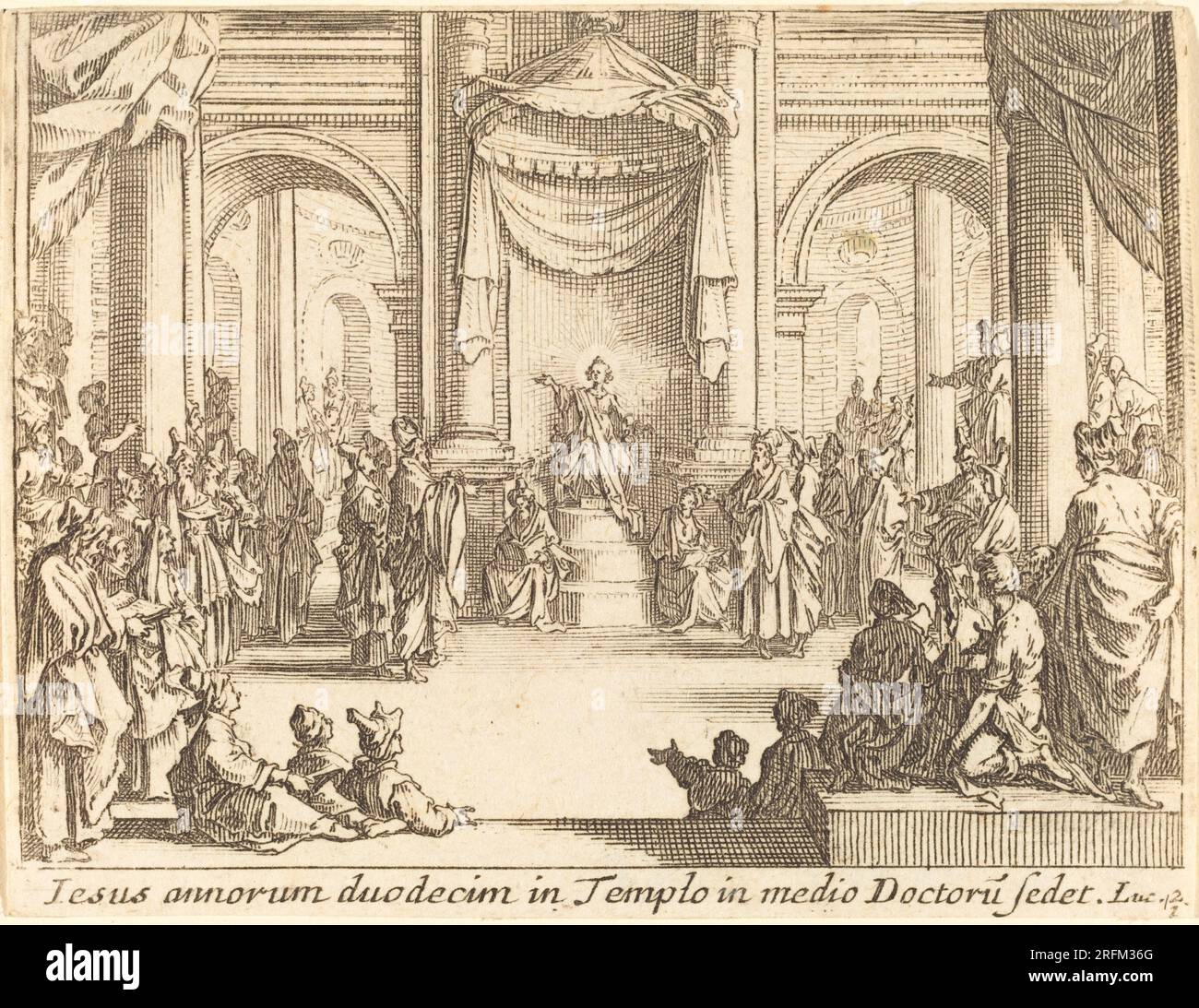 "Jacques Callot, Christ Disputing with the Doctors, 1635, etching, Gift ...