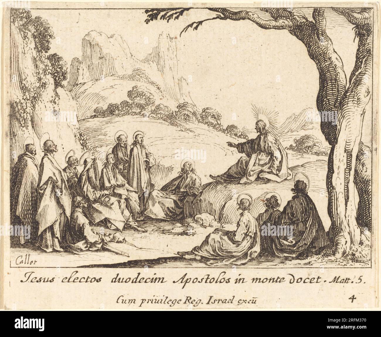 "Jacques Callot, Sermon on the Mount, 1635, etching, Gift of Addie Burr ...