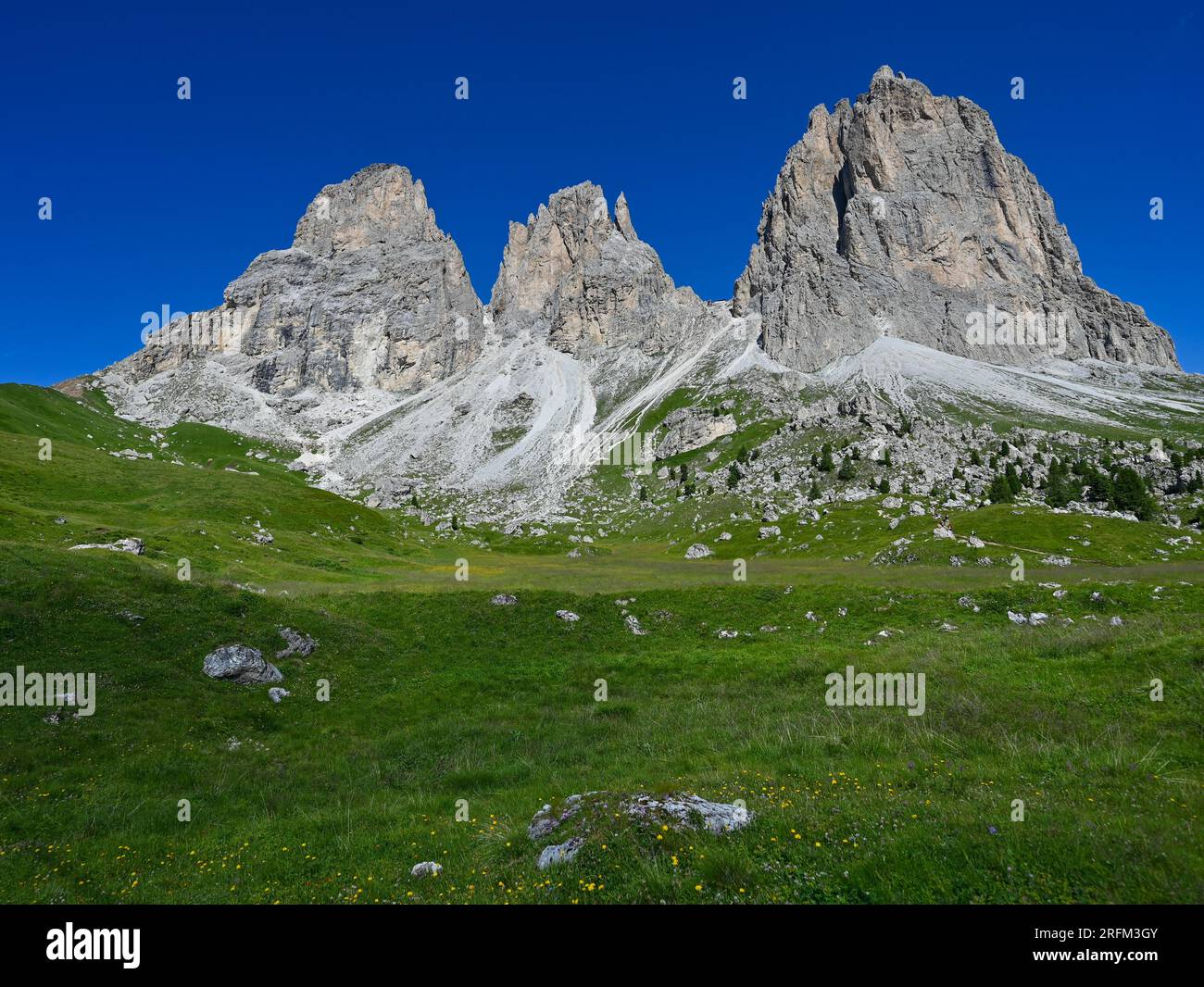 Wolkenstein, Italy. 20th July, 2023. The mountain peaks of the ...
