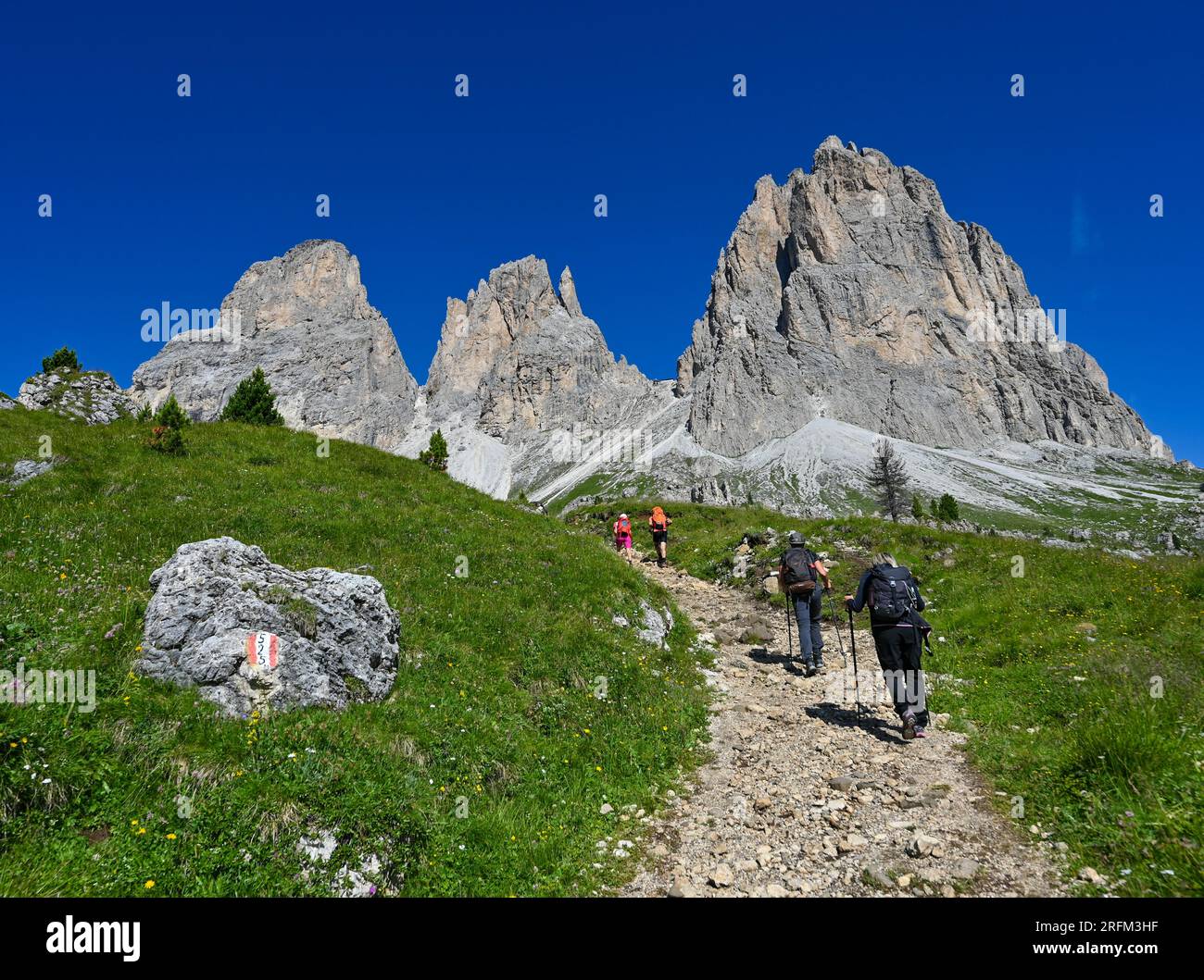 Wolkenstein, Italy. 20th July, 2023. The mountain peaks of the ...