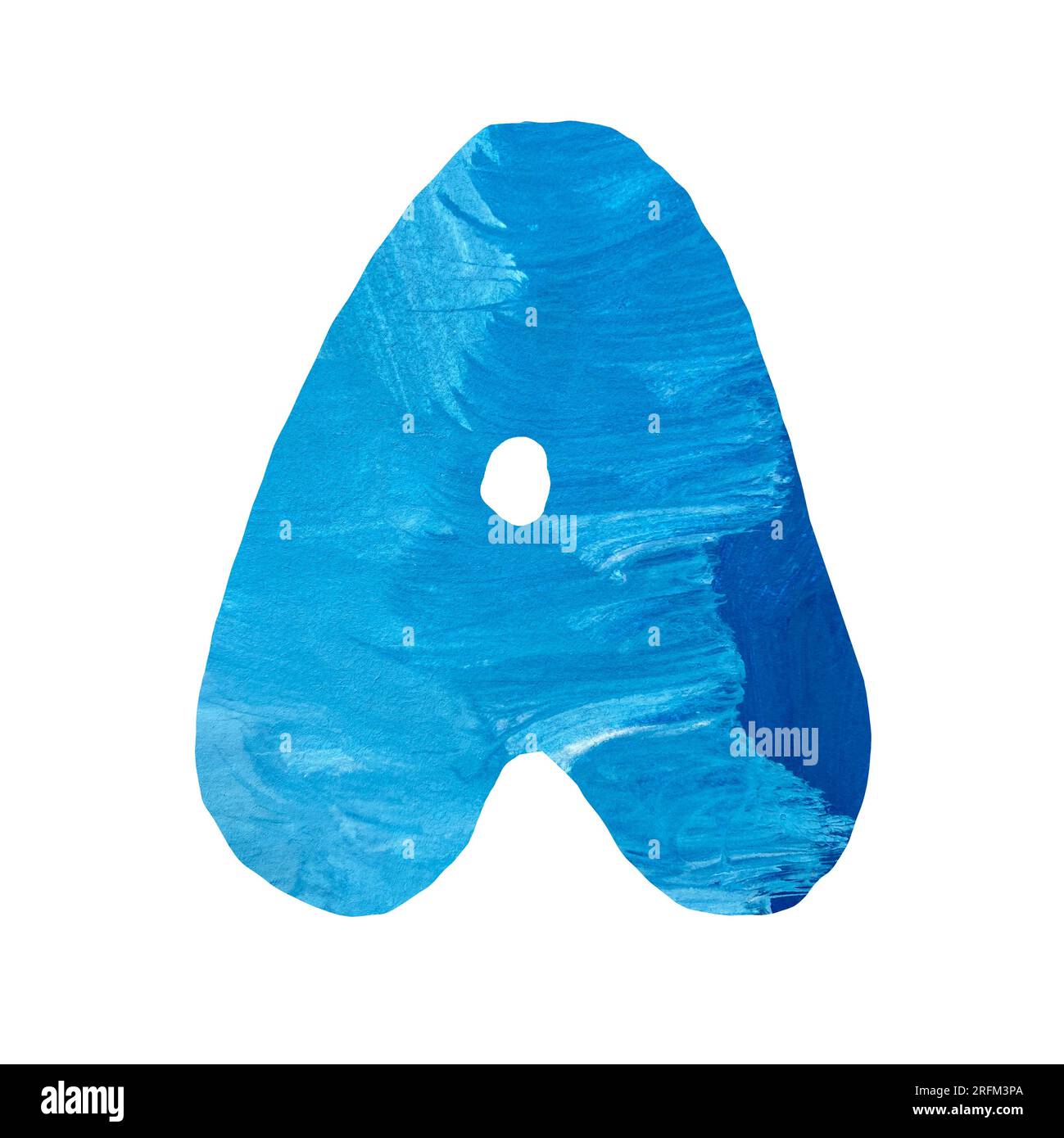 Letter A capital alphabet blue cut out Stock Photo - Alamy