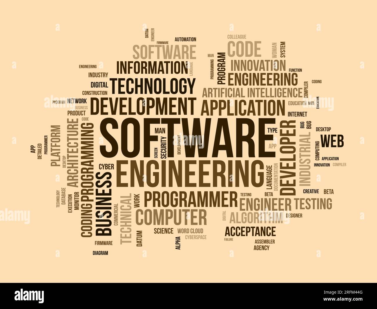 Word cloud background concept for Software engineering. computer ...