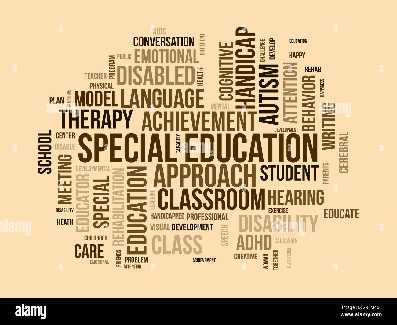 Word cloud background concept for Special Education. Disability ...