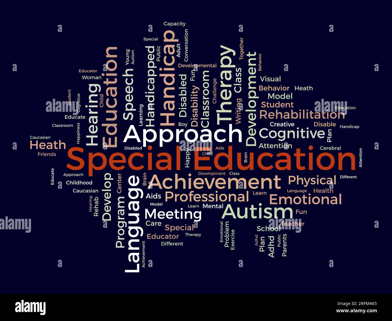 Word cloud background concept for Special Education. Disability ...