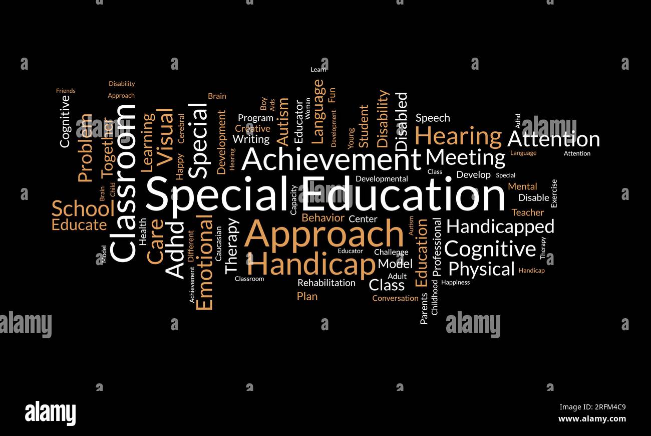 Word cloud background concept for Special Education. Disability ...