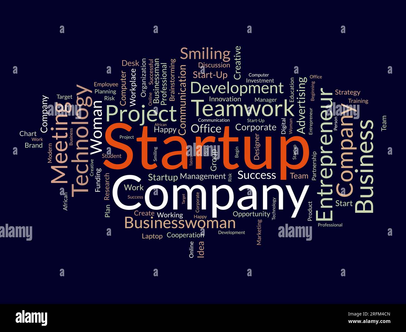 Word cloud background concept for Startup Company. Entrepreneurship ...