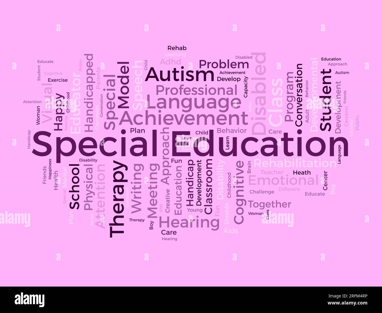Word cloud background concept for Special Education. Disability ...