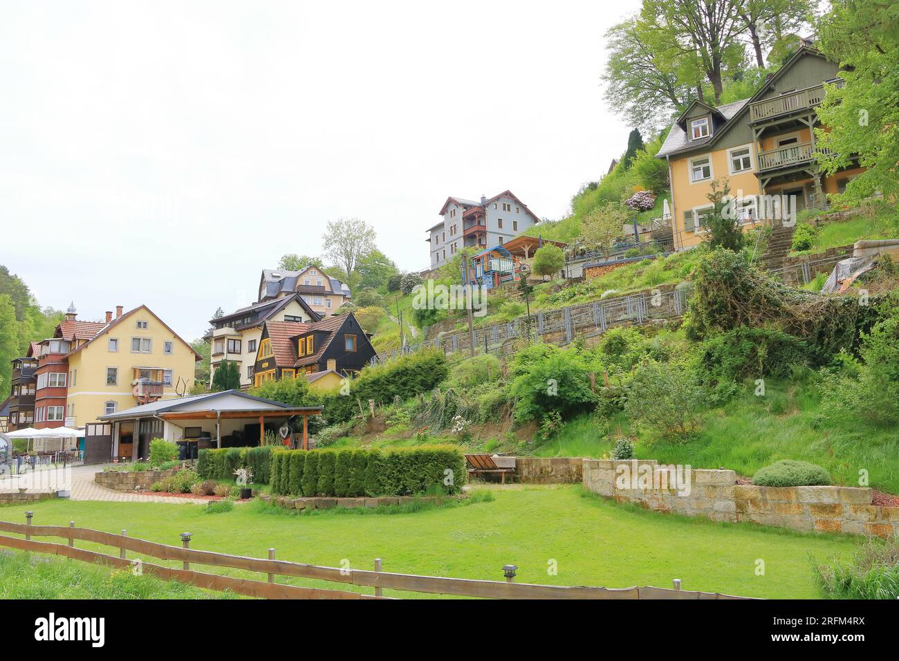 May 14 2023 - Rathen, Saxon Switzerland in Germany: Village of Rathen ...