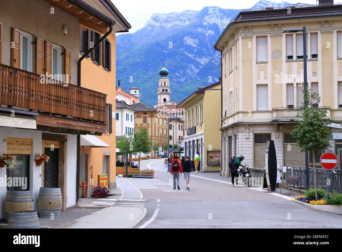 May 18 2023 - Levico Terme, Löweneck in Italy: the center of the ...