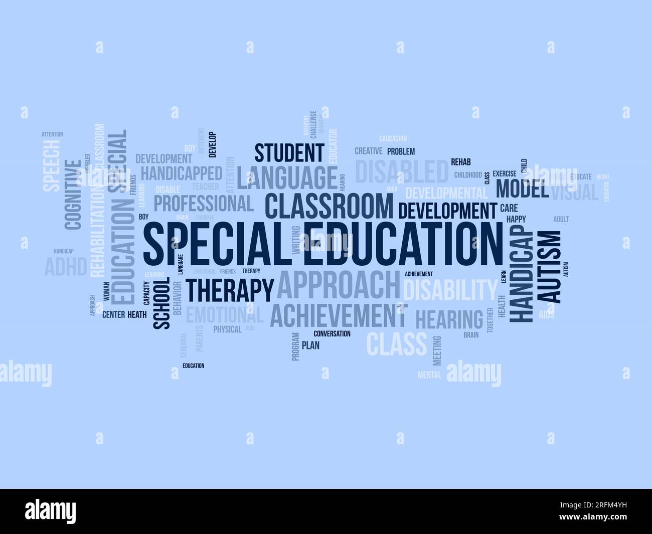 Word cloud background concept for Special Education. Disability ...