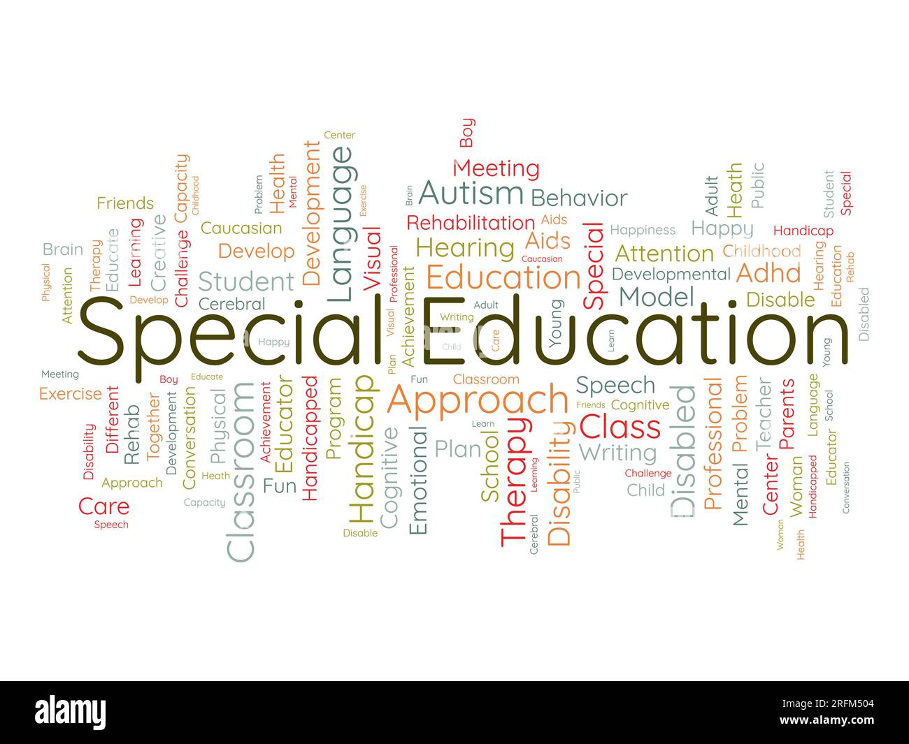 Word cloud background concept for Special Education. Disability ...