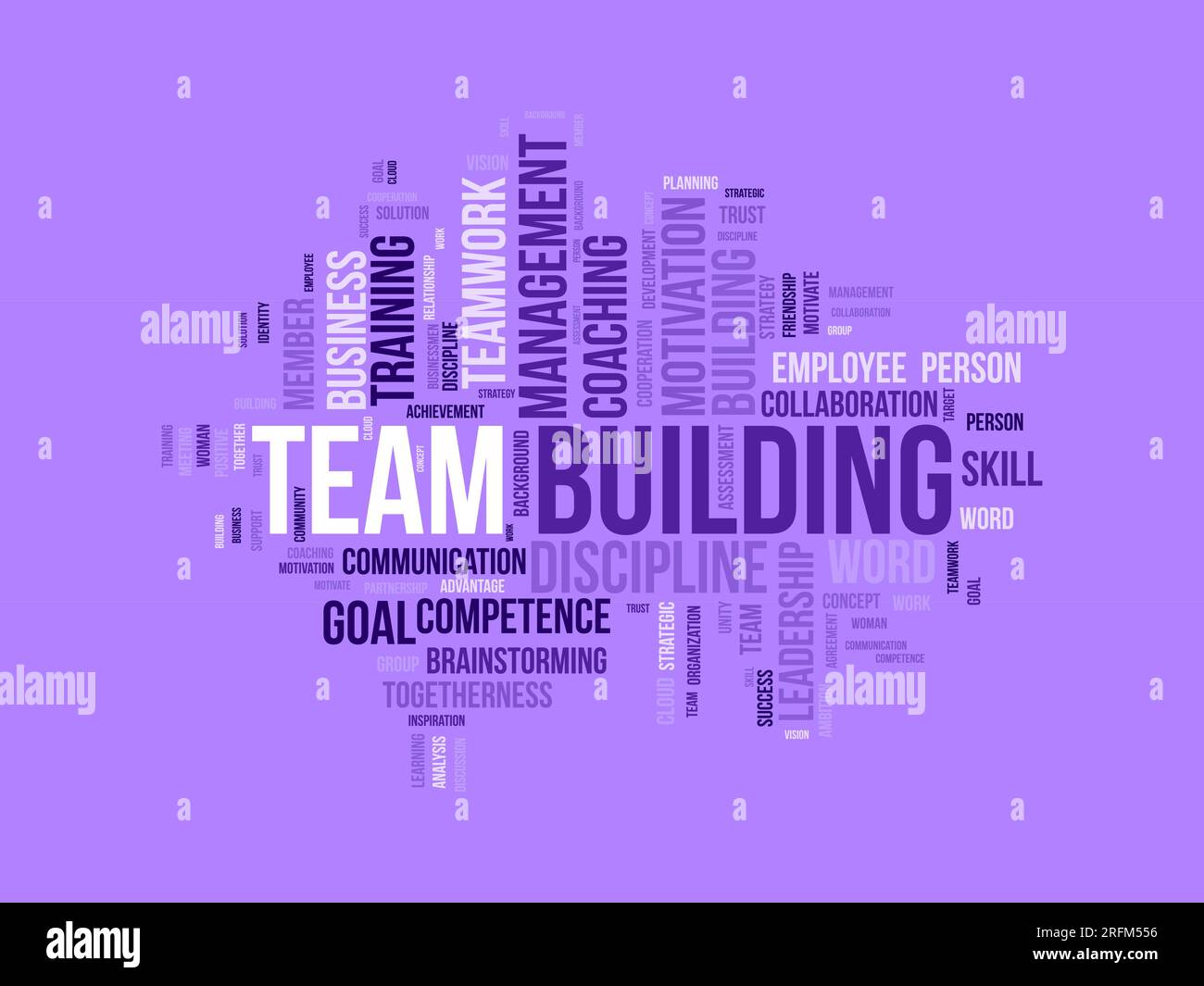 Word cloud background concept for Team building. Motivation coaching management with business ...