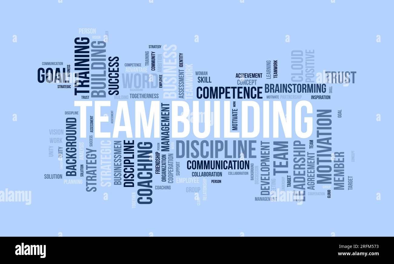 Word cloud background concept for Team building. Motivation coaching ...