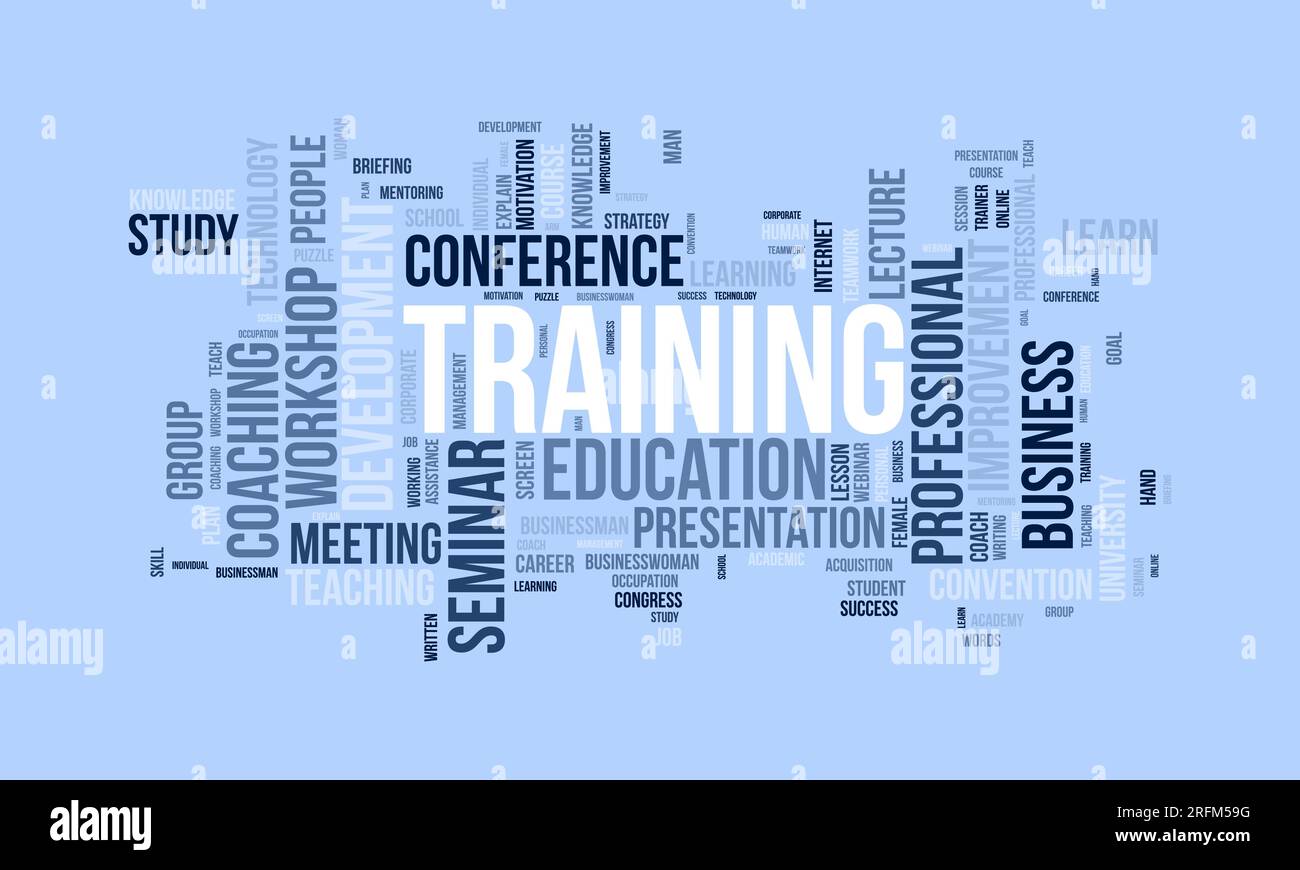 Word cloud background concept for Training. Professional career development with business ...