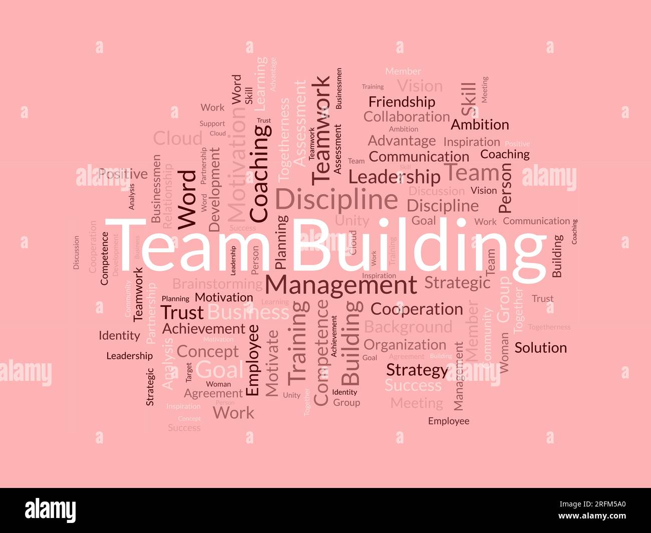 Word cloud background concept for Team building. Motivation coaching ...