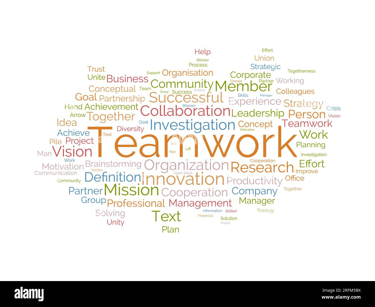 Word cloud background concept for Teamwork. Business success with ...