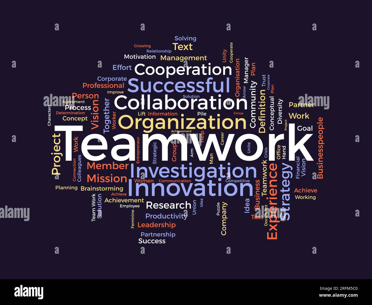 Word cloud background concept for Teamwork. Business success with ...