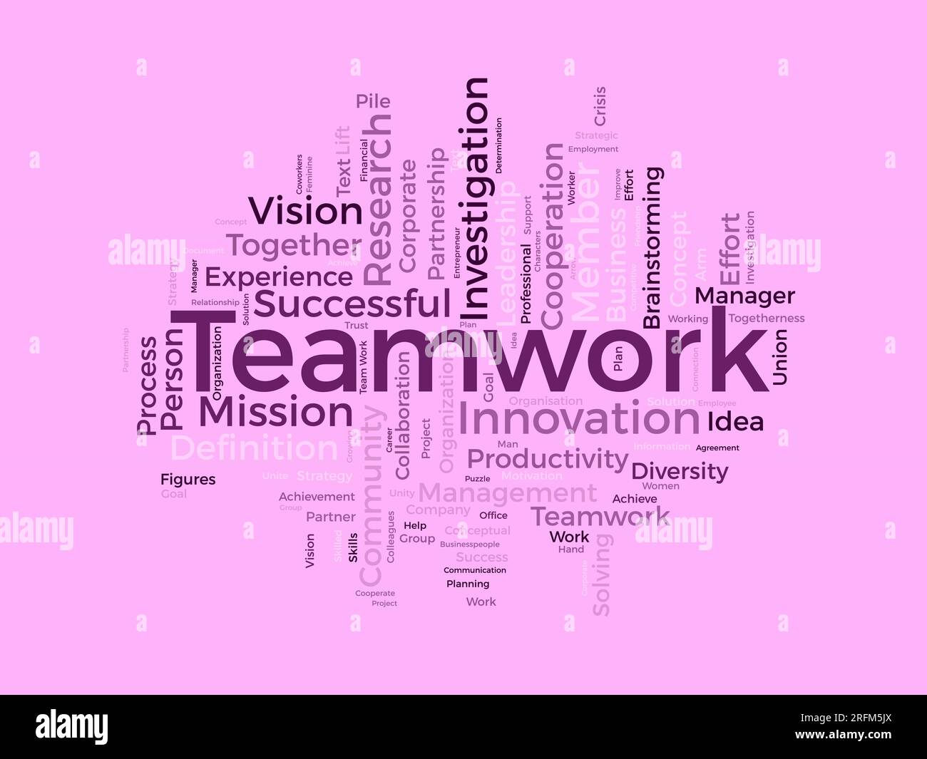 Word cloud background concept for Teamwork. Business success with ...