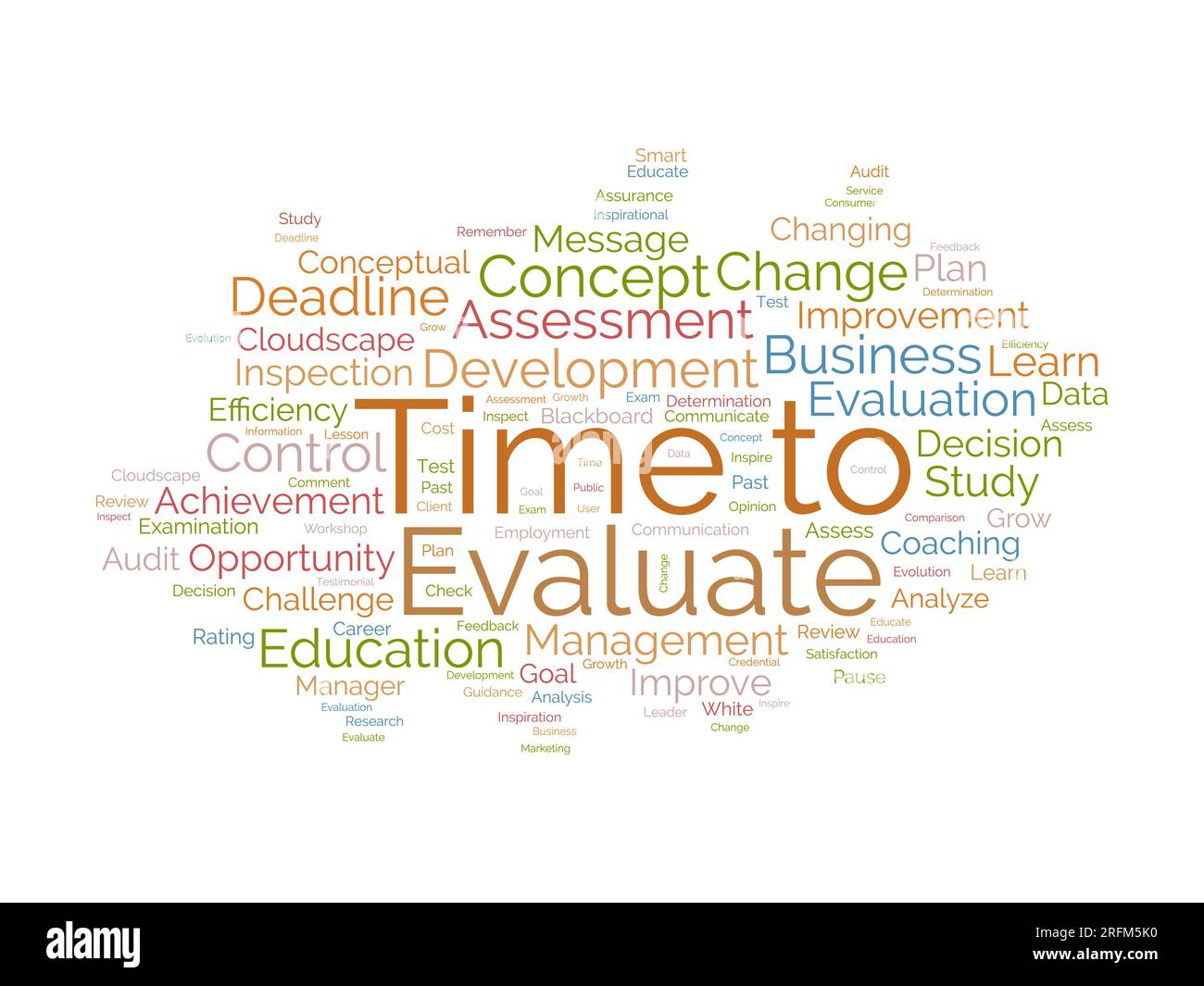 Word cloud background concept for time to evaluate. career development ...