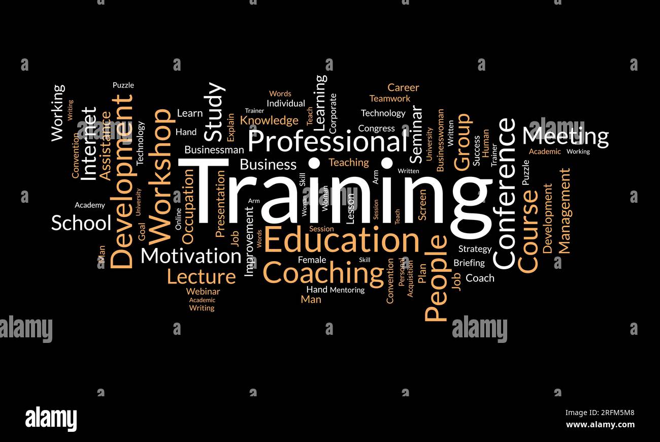 Word cloud background concept for Training. Professional career ...