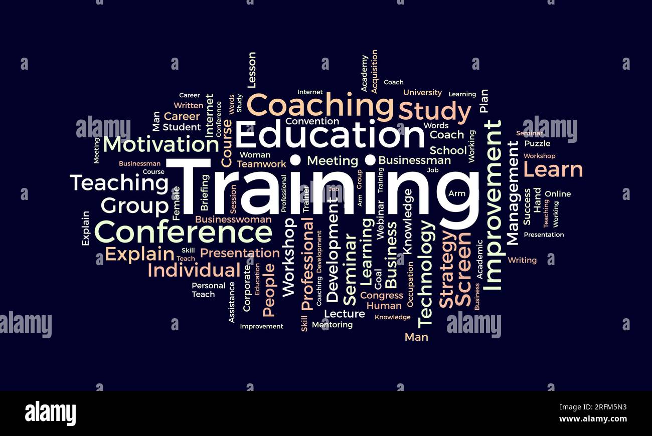 Word cloud background concept for Training. Professional career ...