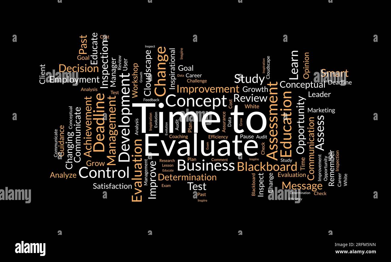 Word cloud background concept for time to evaluate. career development ...