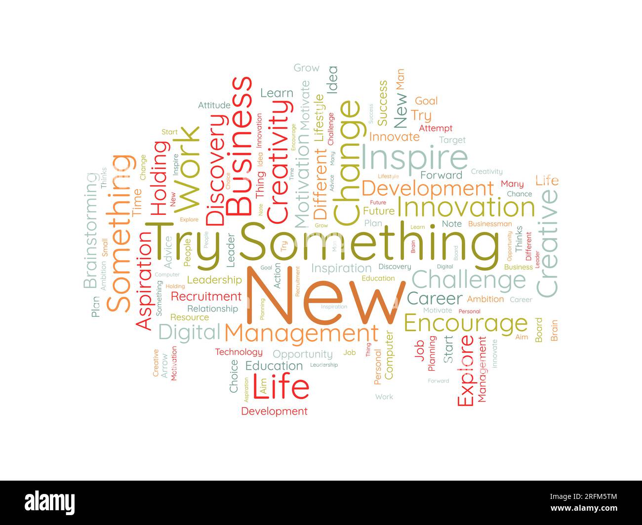 Word cloud background concept for try something new. Life motivation ...