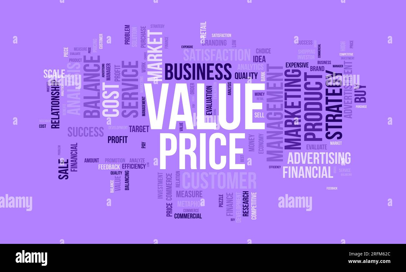 Word cloud background concept for Value price. Financial analysis ...