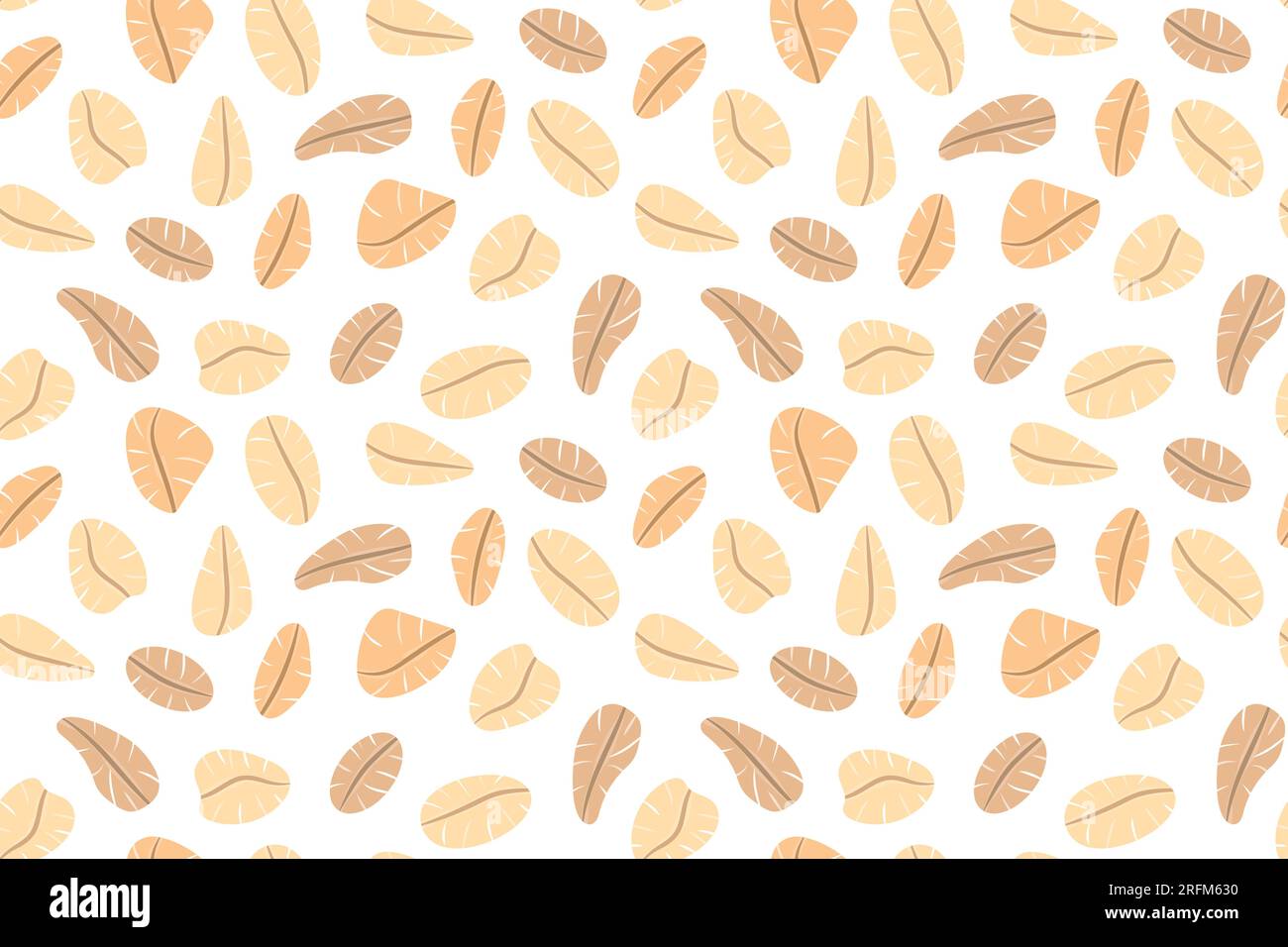 seamless pattern with oat flakes; breakfast; healthy diet background ...