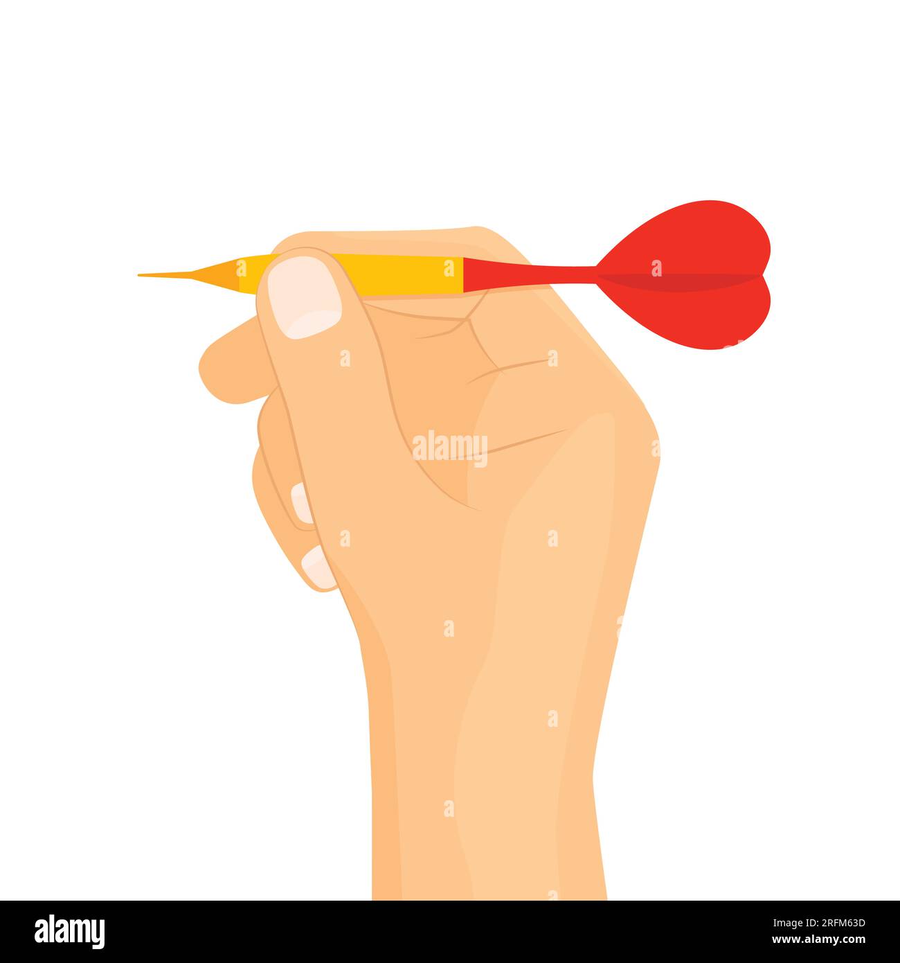 hand holding dart- vector illustration Stock Vector Image & Art - Alamy
