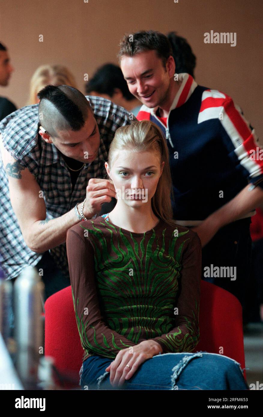 Jodie Kidd, modelling for Ghost, founded by Tanya Sarne, London Fashion Week, 28th September ...