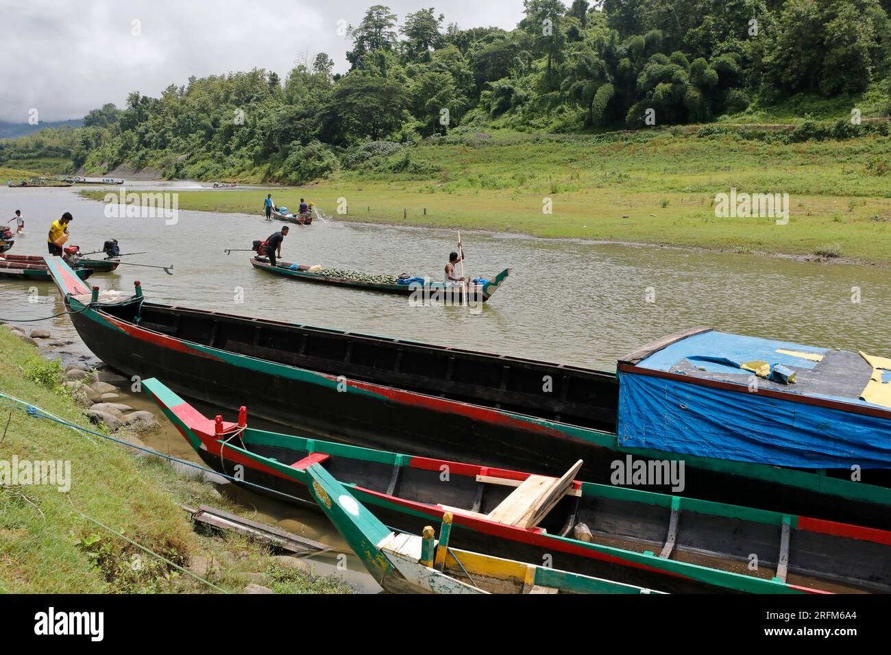 Bandarban, Bangladesh - July 27, 2023: Sangu River flows through the ...