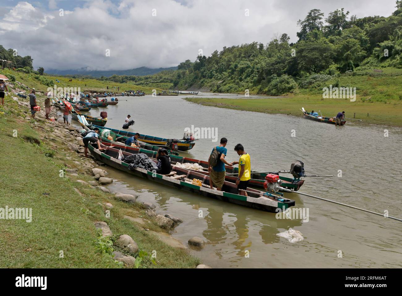 Bandarban, Bangladesh - July 27, 2023: Sangu River flows through the ...